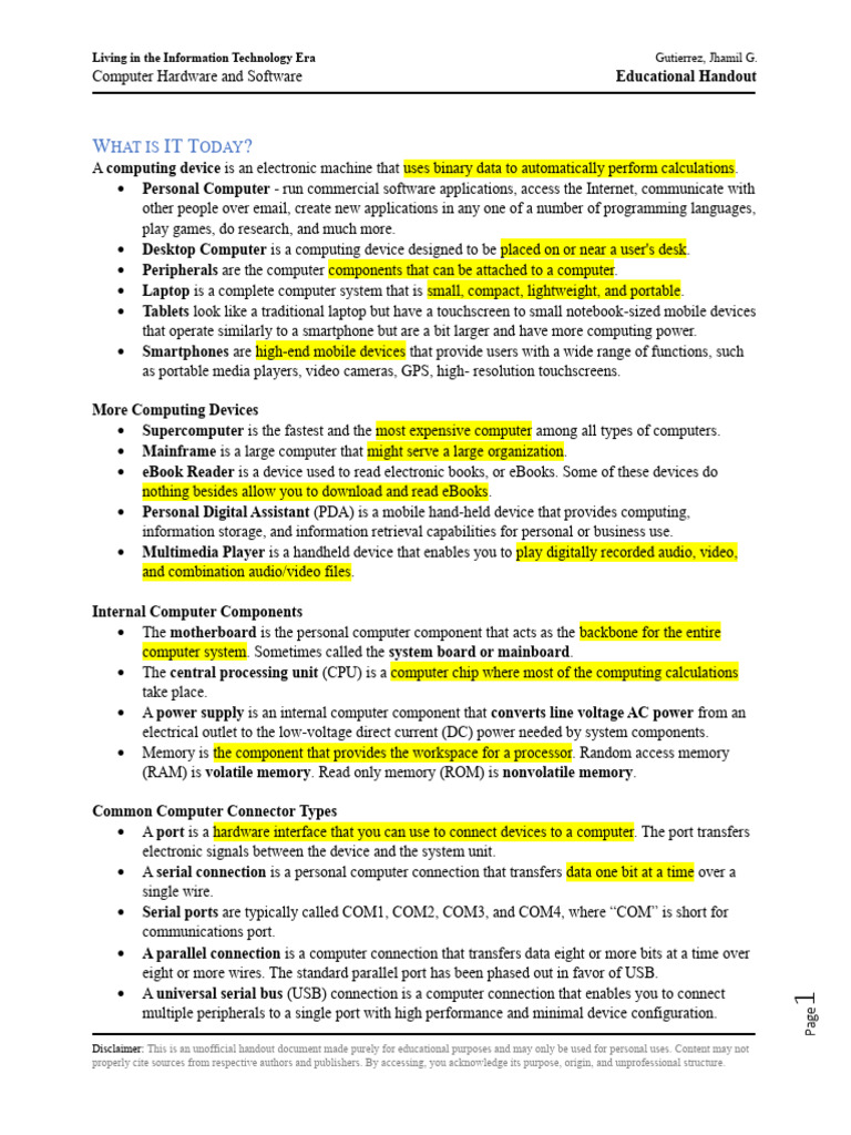 Hardware & Software | PDF | Operating System | Android (Operating System)