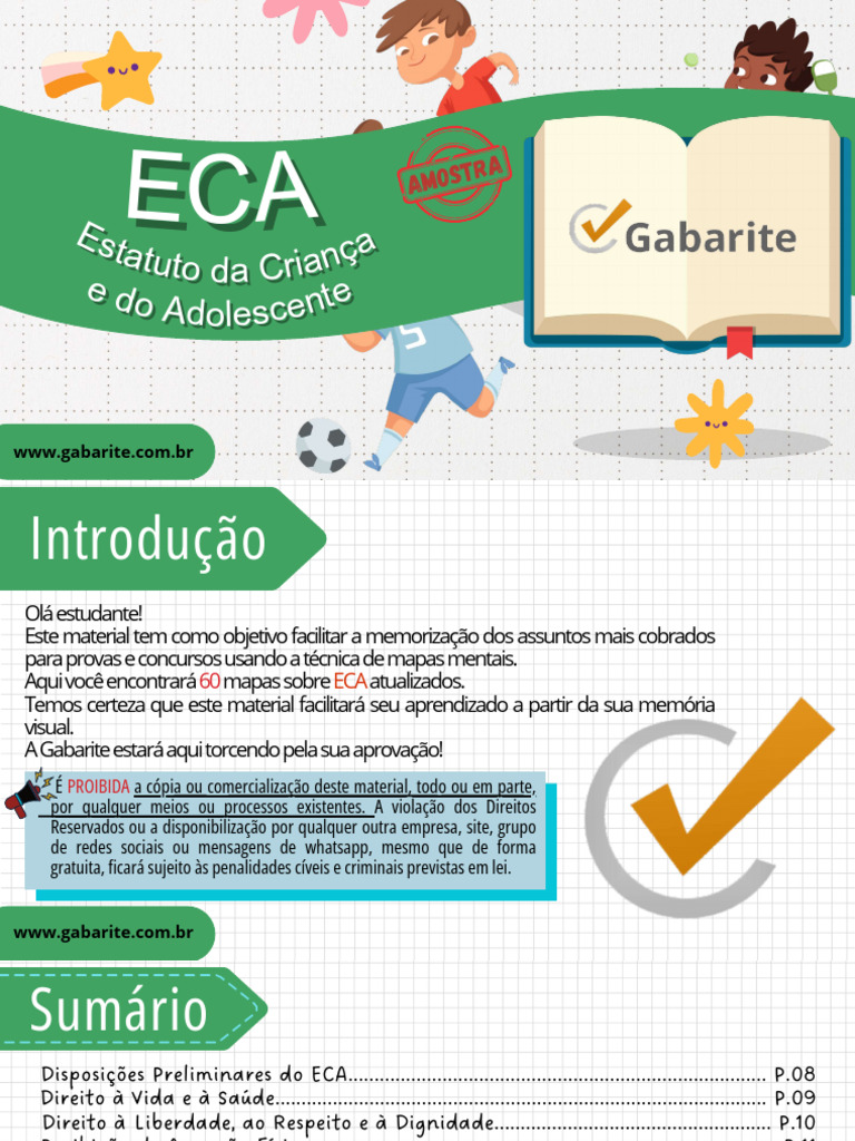 26 - ECA - Estatuto Da Criança e Do Adolescente (60 Mapas Mentais ...