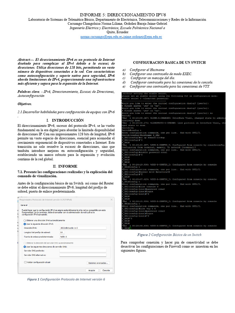 I5 Cacuango Ordoñez GR1 | PDF | Yo Pv6 | Enrutador (Computación)