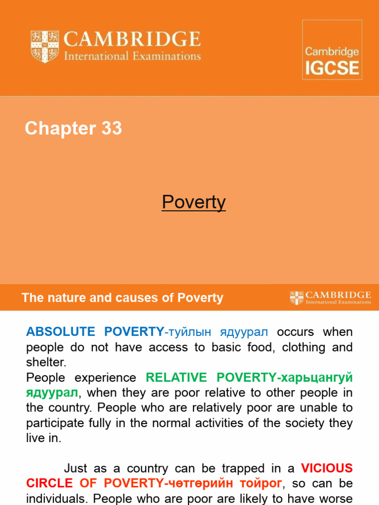 S5 Ch33 Poverty | PDF | Poverty | Poverty & Homelessness