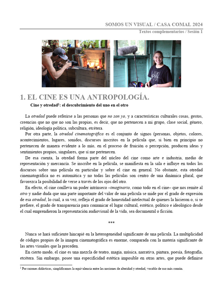 Textos Complementarios - Sesión 1 | PDF | Documental