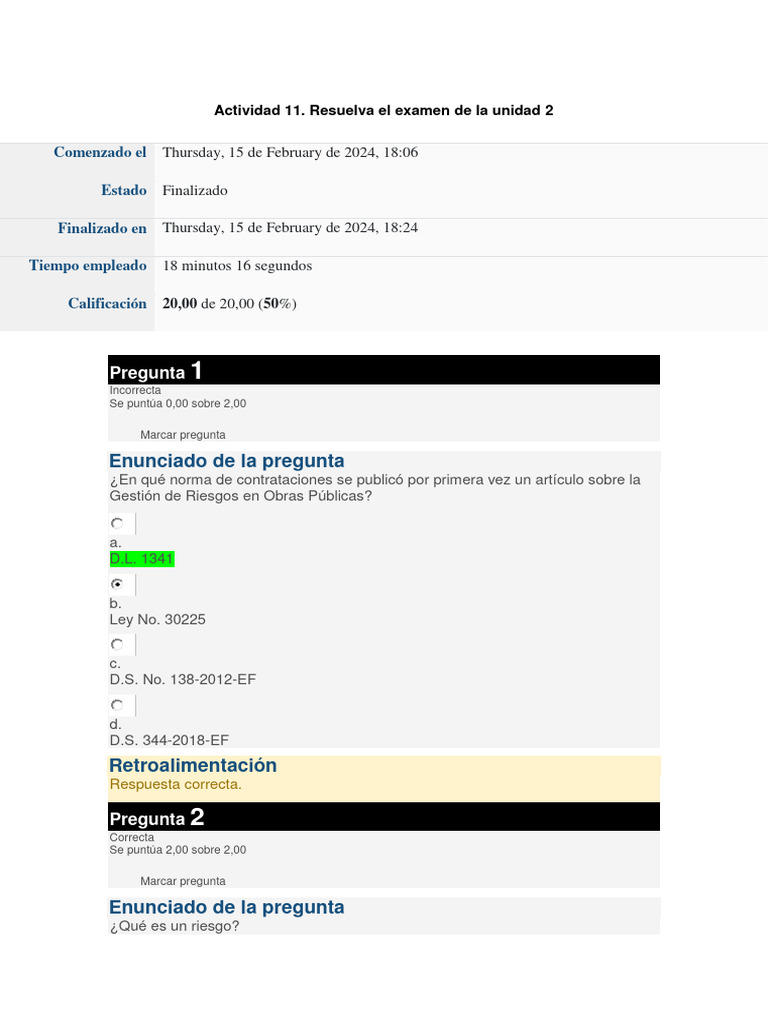 Obras Publicas Actividad 11. Resuelva El Examen de La Unidad 2 ... Obras Publicas Actividad 11. Resuelva El Examen de La Unidad 2 ...