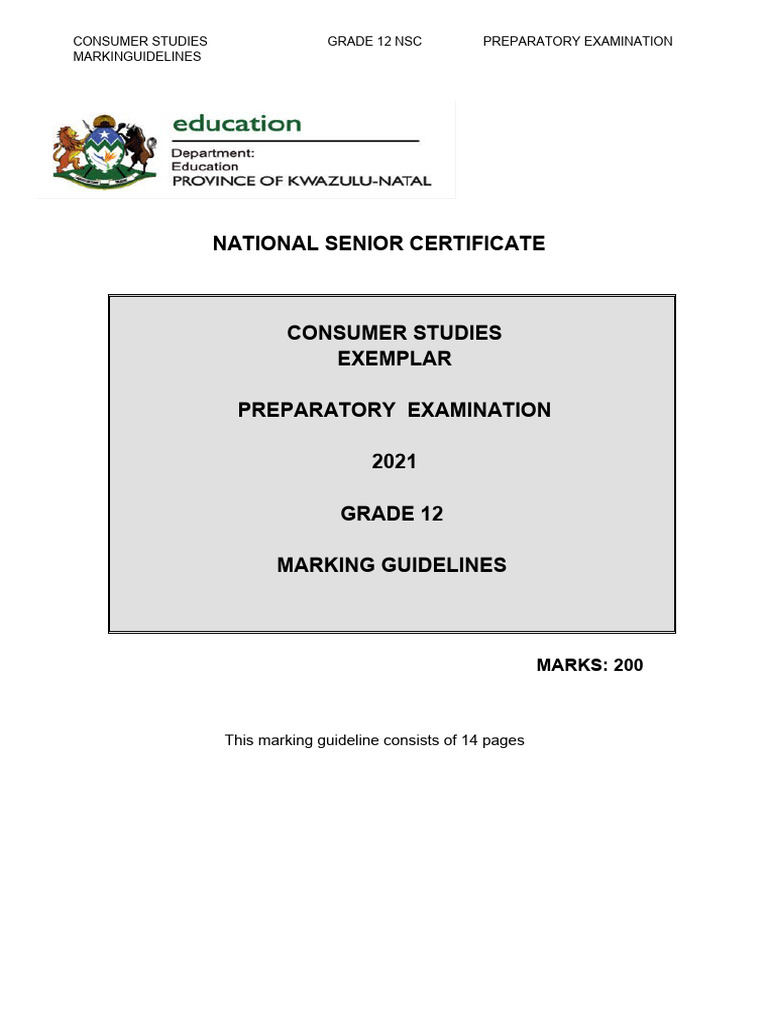 2021 CNST Exampler GR12 Marking Guidelines | PDF | Pricing | Hypoglycemia