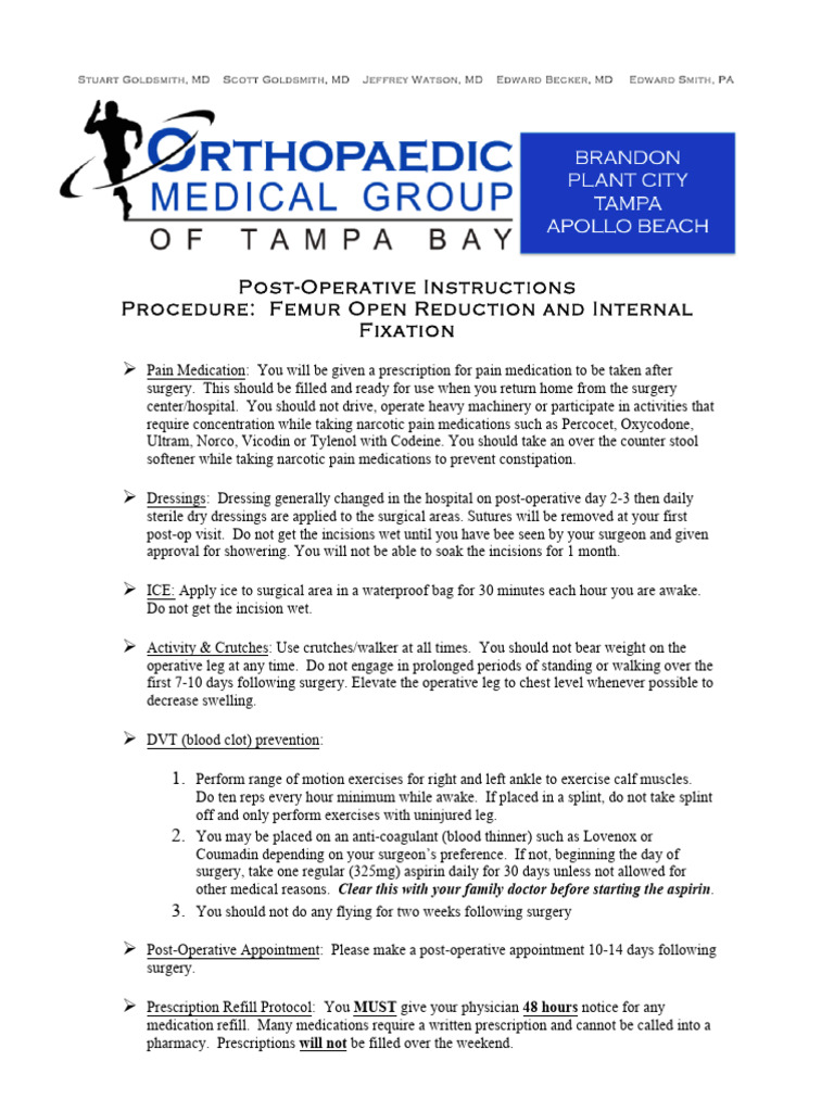 Femur Orif | PDF | Surgery | Health Care