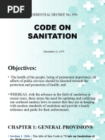 PD 856 - Sanitation Code PDF | PDF | Slaughterhouse | Sanitation