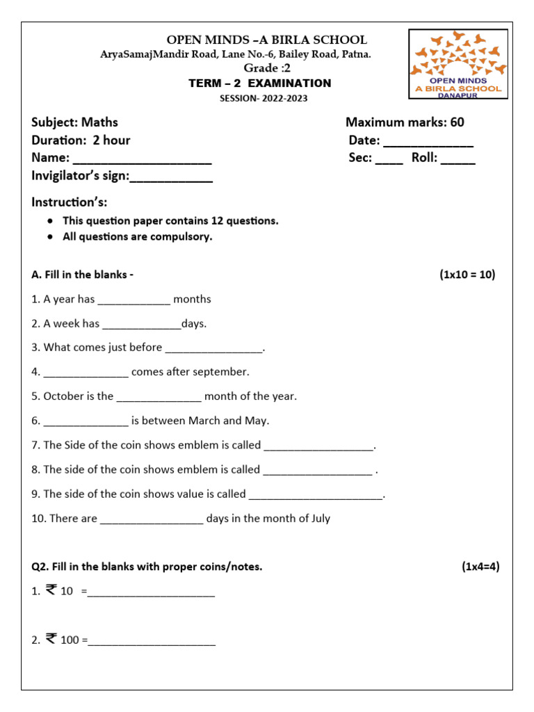 Maths G1 Term 2 | PDF