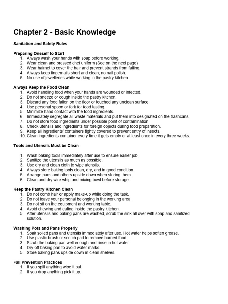 Chapter 2-Basic Knowledge | PDF | Cakes | Kitchen Utensil