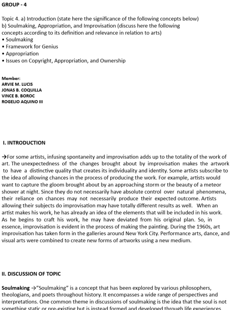 Report in Art Appreciation | PDF | Copyright | Creativity