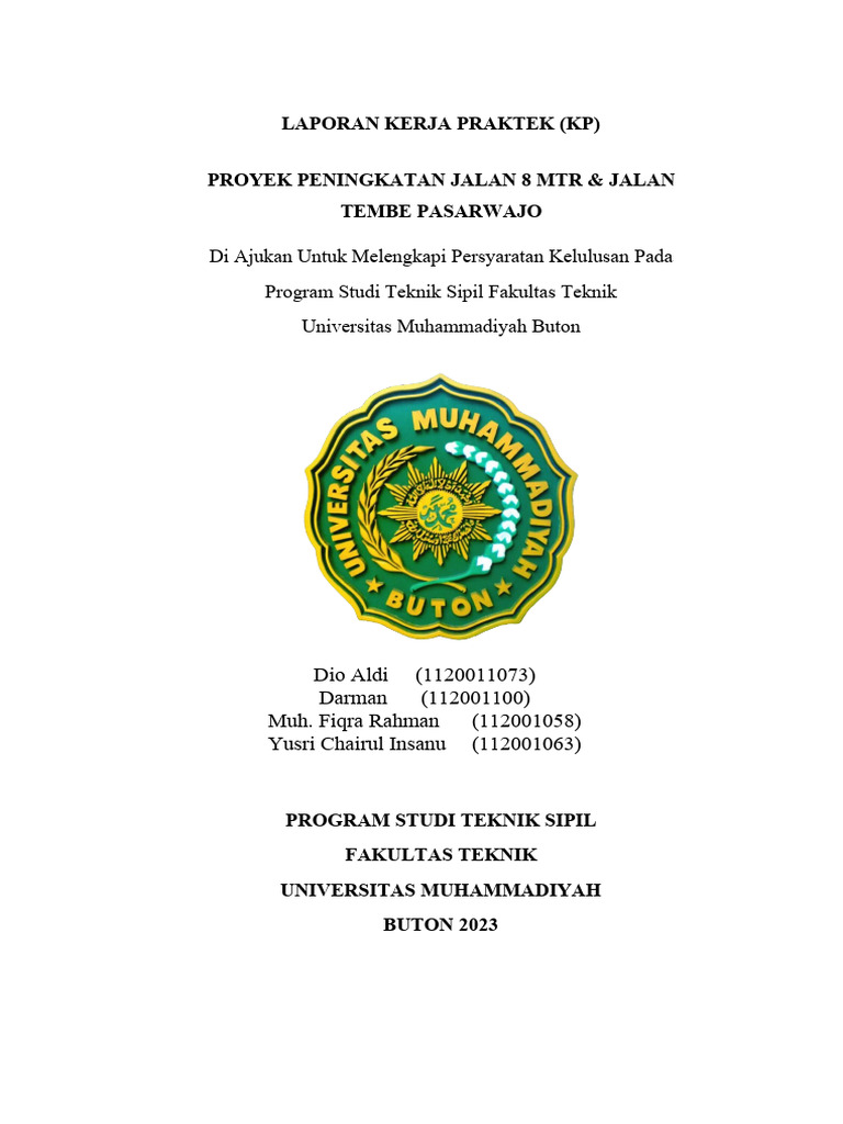 Laporan KP Teknik Sipil UMB 2023 | PDF