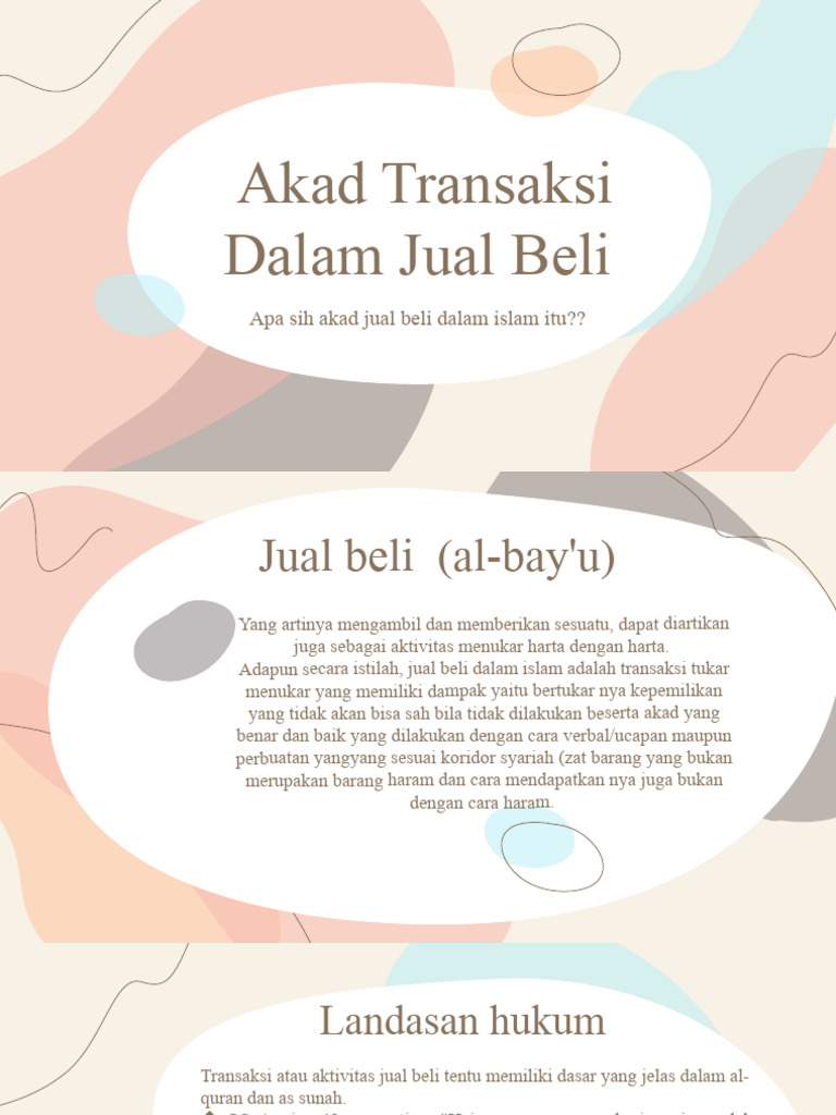 Akad Transaksi Dalam Jual Beli | PDF