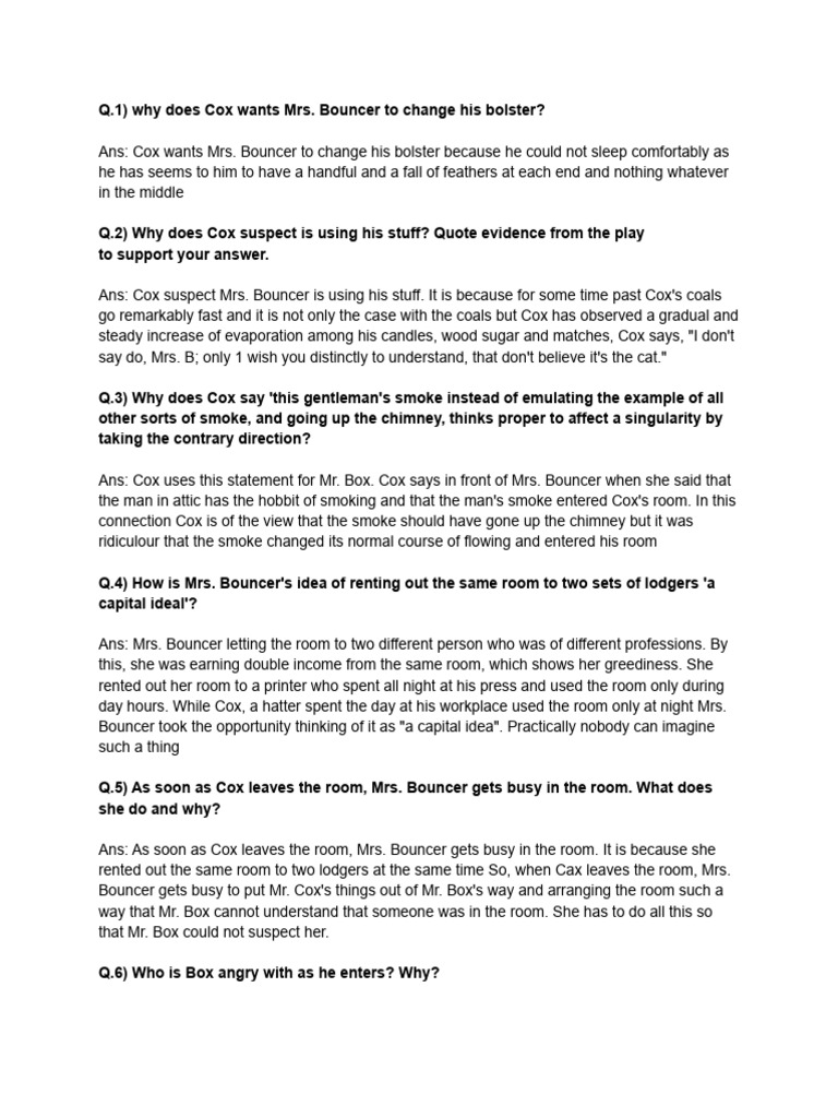 Box and Cox | PDF | Art