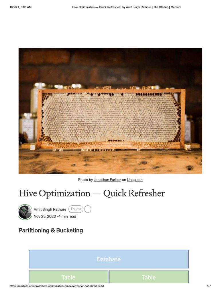 Hive Optimization - Quick Refresher | PDF