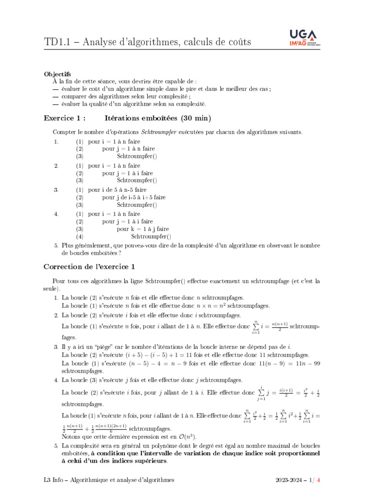 TD1 1 Corrige | PDF