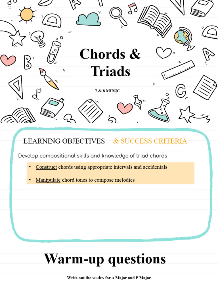 Year 7 & 8 - Music - Lesson 12 - Chords & Triads & Melody Writing Clean ...