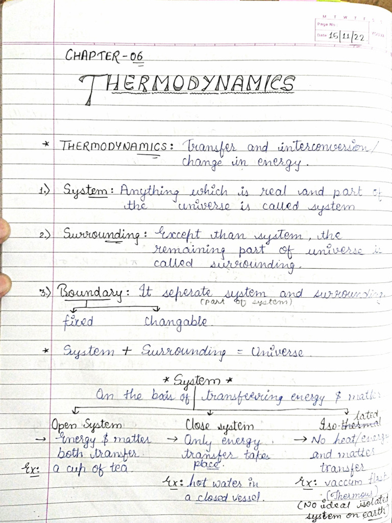 Chemistry Chapter Thermodynamics | PDF