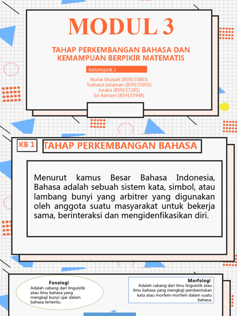 Perkembangan Bahasa & Matematika | PDF | Sains & Matematika
