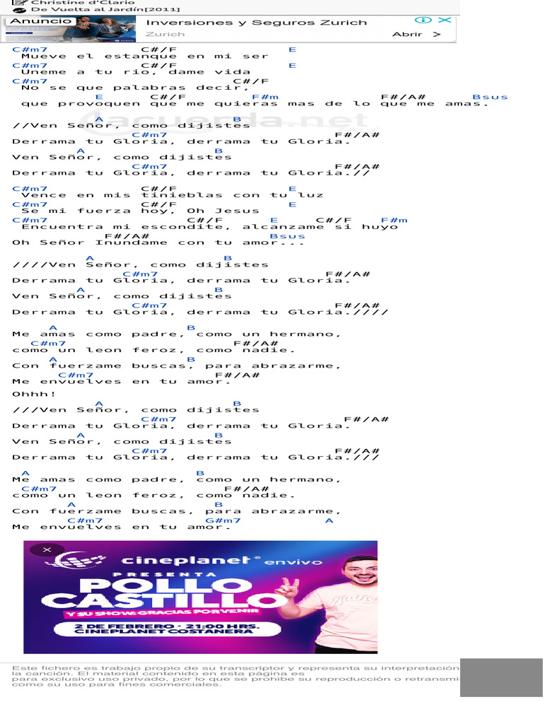 COMO DIJISTE, Christine D'clario Acordes | PDF