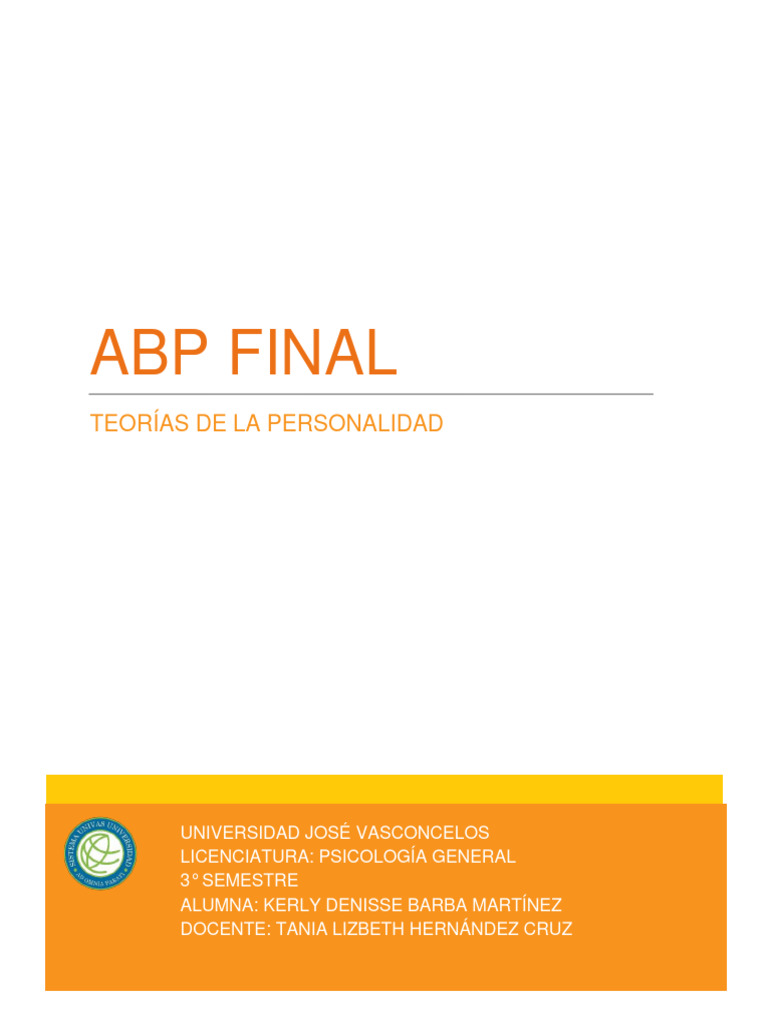 Abp Final Teorías de La Personalidad | PDF