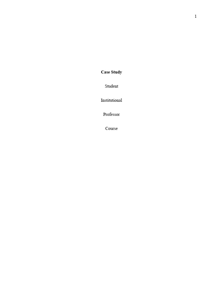 Case Study II - Edited | PDF | Leadership | Goal