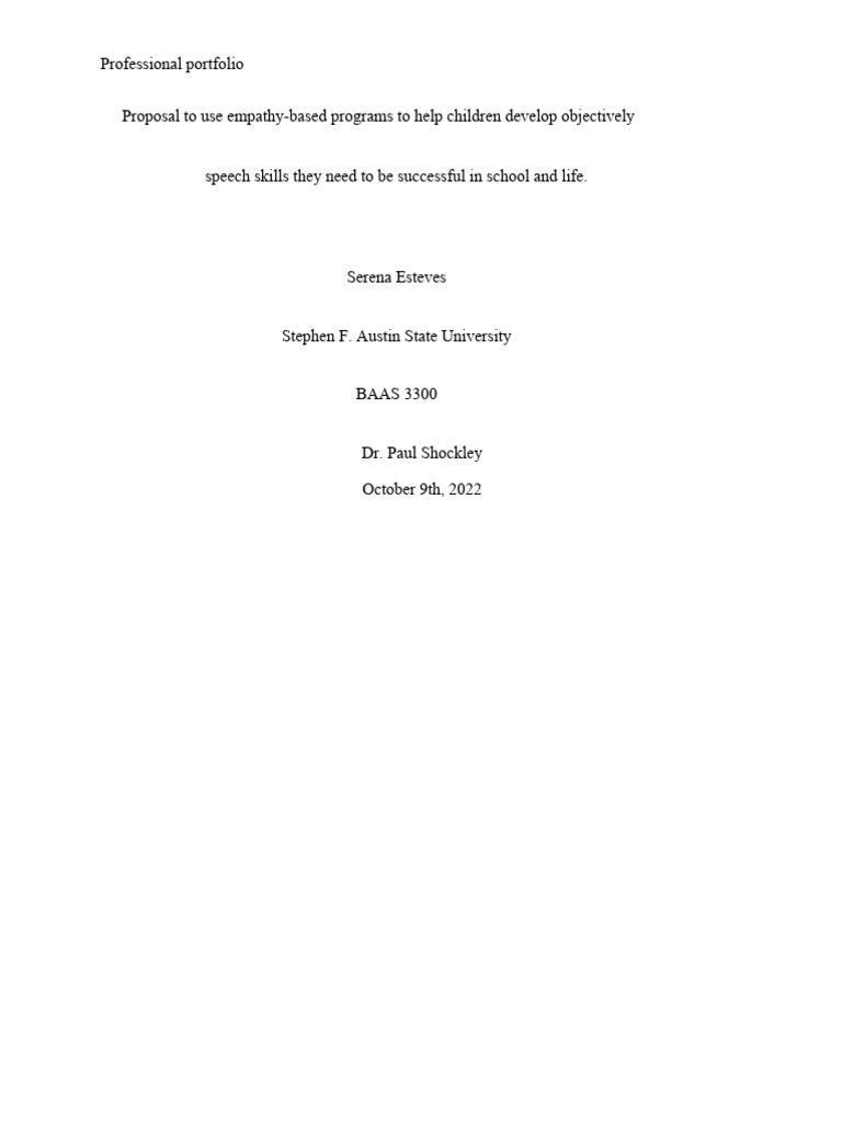 Project Proposal 2023 Empathy.edited | PDF | Empathy | Distance Education