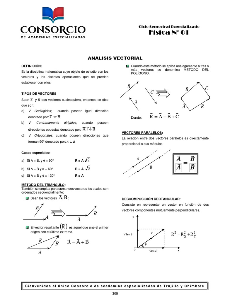 8a - Sem 01 - Física - PR | PDF | Vector Euclidiano | Geometría algebraica