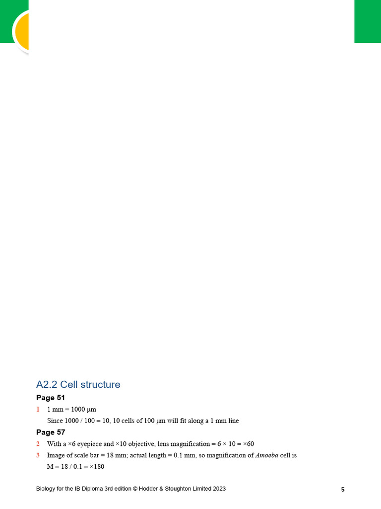 Biology For The IB Diploma - Answers: A2.2 Cell Structure | Download Free PDF | Endoplasmic ...