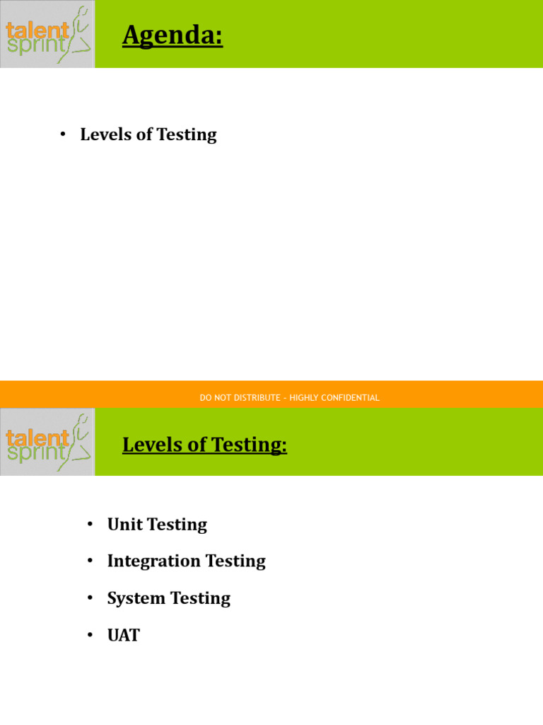MT S5 Levels | PDF | Software Testing | Unit Testing