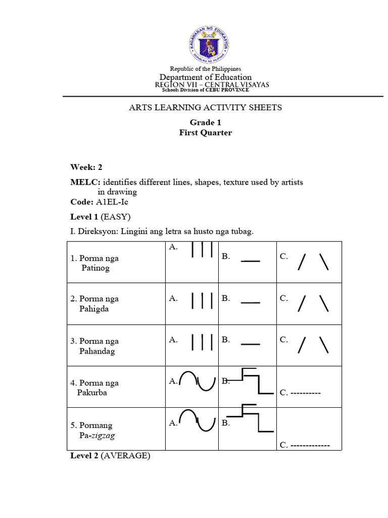 Arts1 - Q1 - WK2 | PDF