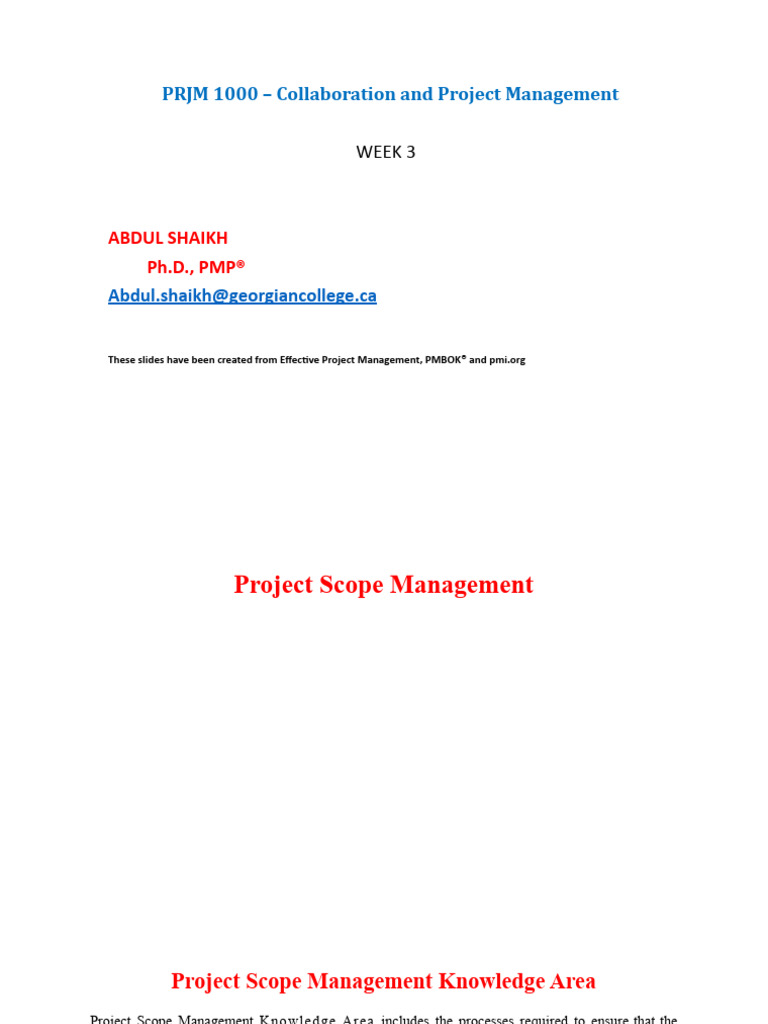 WEEK 3 Presentation | PDF | Project Management | Computing