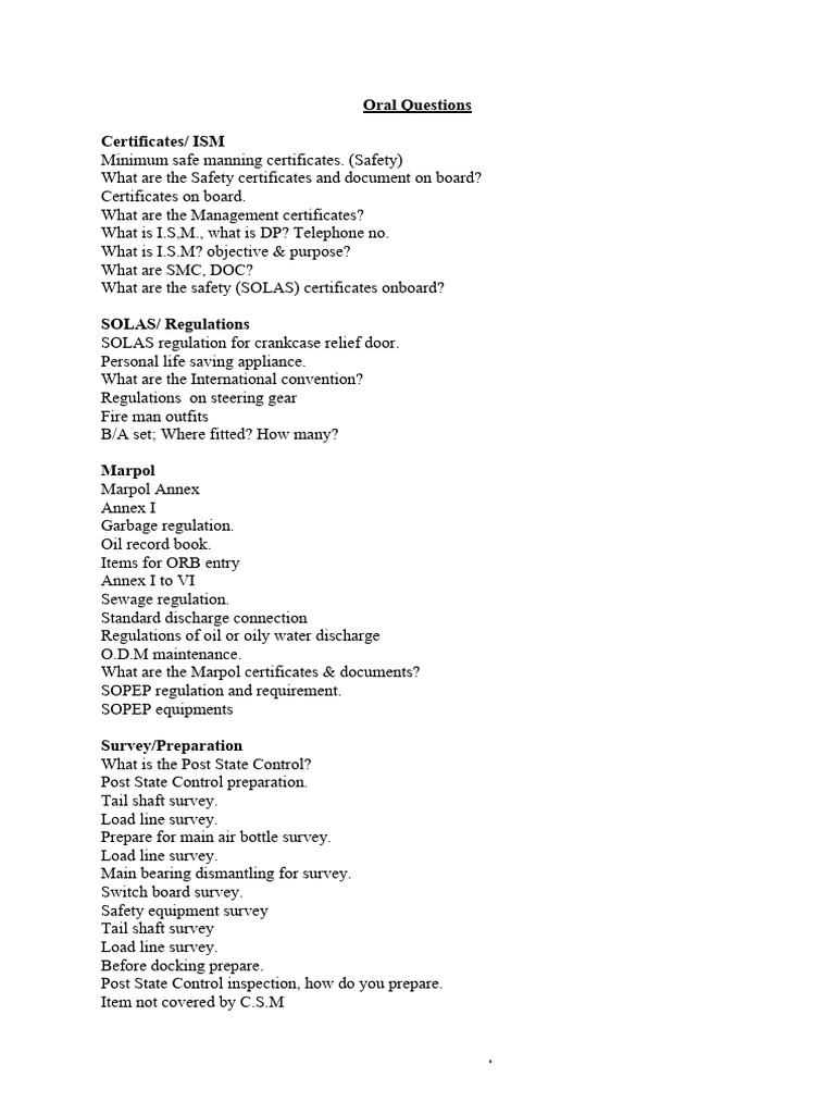 Oral Questions | PDF | Piston | Valve