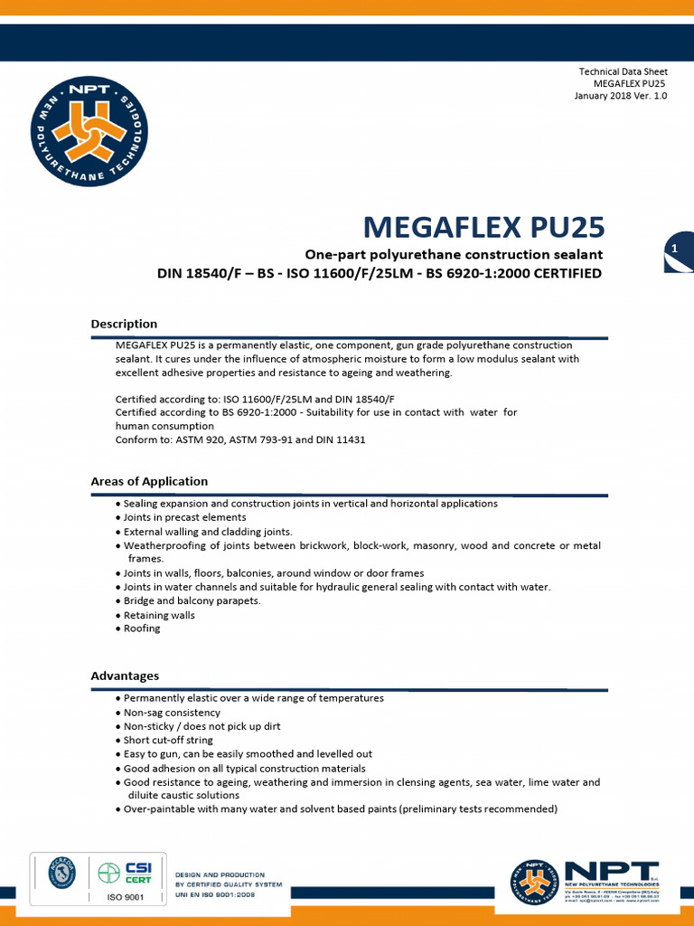 Tds-Megaflex Pu25 | PDF | Technology & Engineering