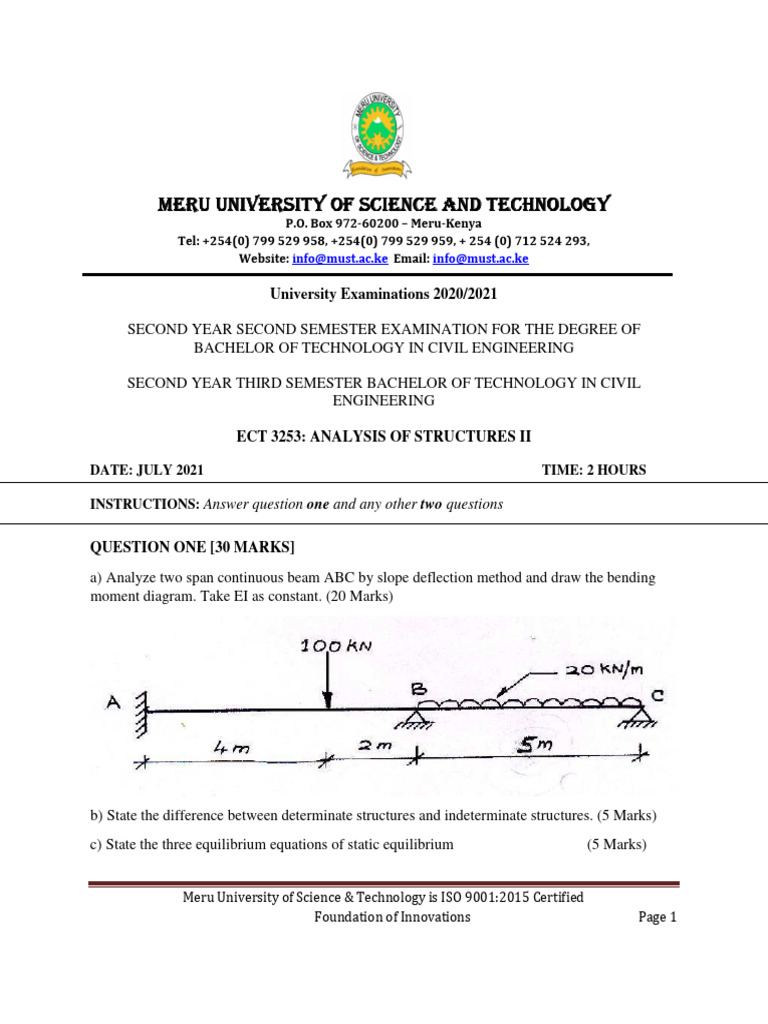 Civil Engineering Exam Analysis Methods | PDF