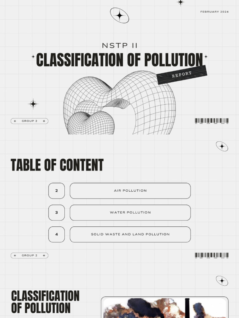 Classification of Pollution Group 2 | PDF
