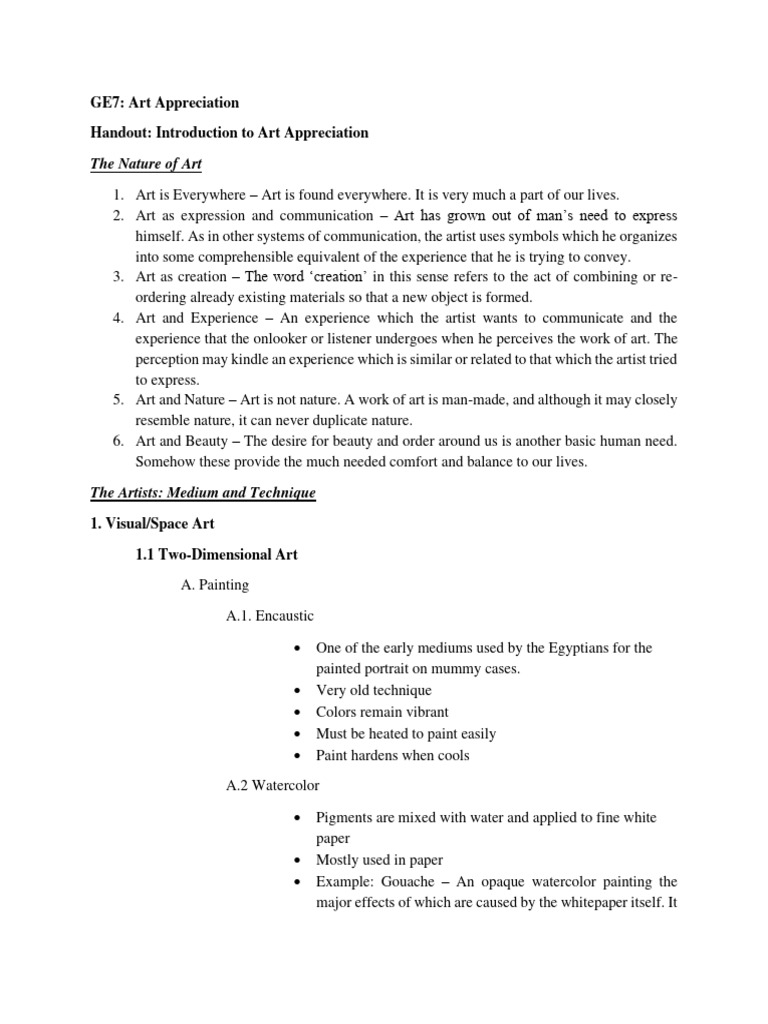 Art Appreciation Midterm | PDF | Oil Painting | Visual Arts