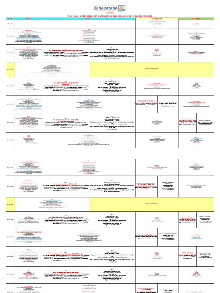 3.TS - X - Phase - Ii - Ftb-Toppers DPT & GST Micro Schedule 18-11-2022 ...