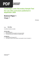 Science Stage 7 Sample Paper 1 - tcm143-595699 | PDF | Tide | Mixture