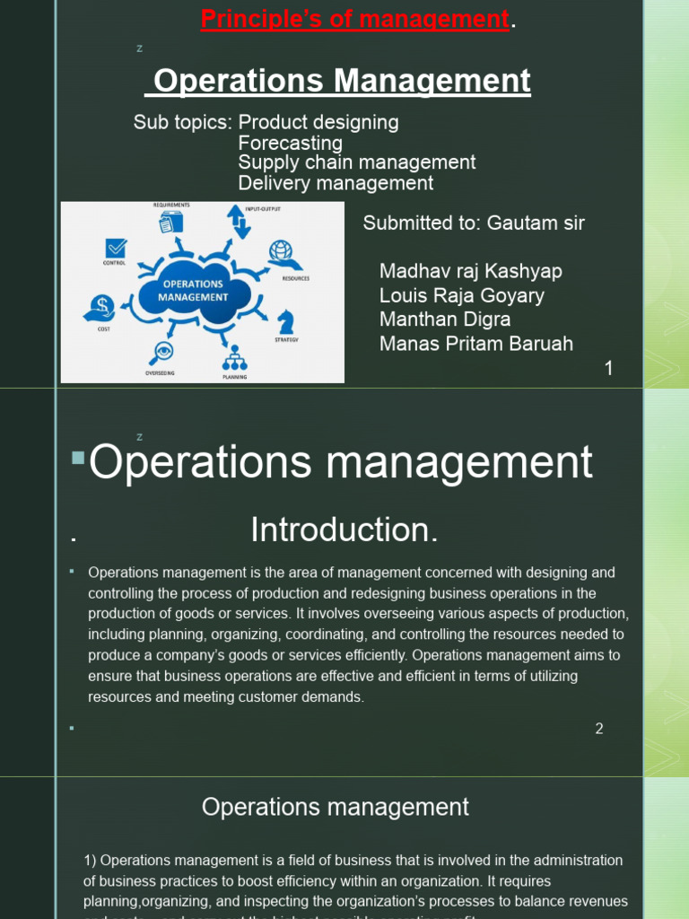 Pom PP (Operations Management) | PDF | Operations Management | Logistics