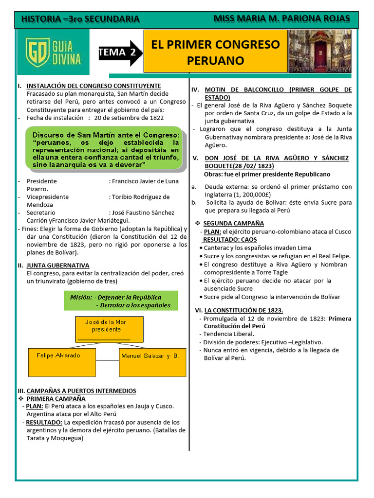 El Primer Congreso Peruano | PDF | Comunidad andina | Gobierno