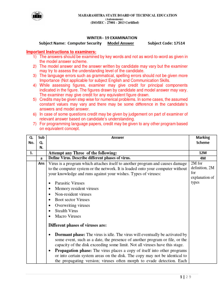 17514-2019-Winter-Model-Answer-Paper (Msbte Study Resources) | PDF | Transport Layer Security ...