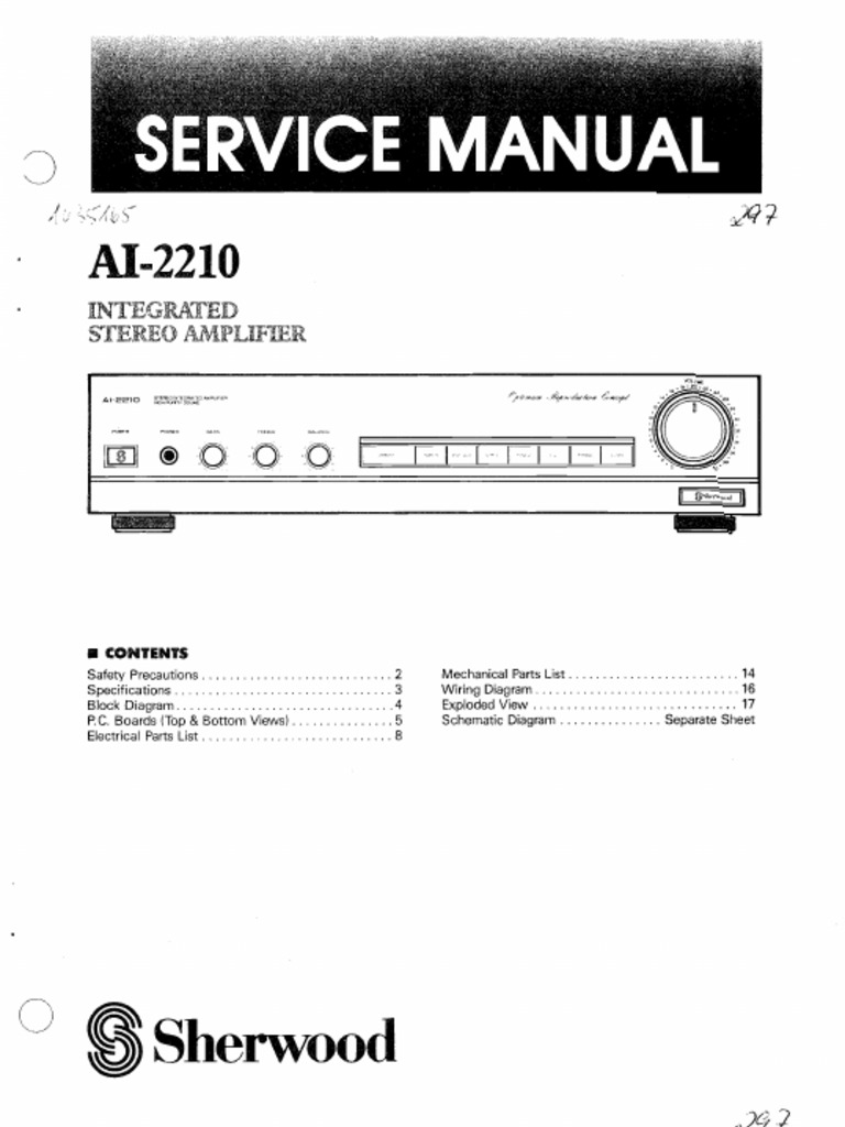 Sherwood Ai2210 - SM | PDF