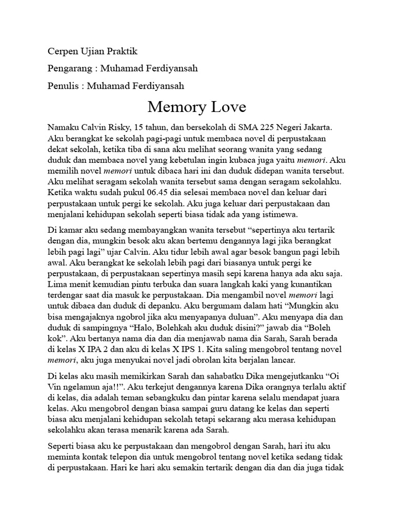 UPRAK B.indo Cerpen Muhamad Ferdiyansah XII TKJ 3 | PDF | Fiksi Misteri, Thriller, & Kejahatan ...