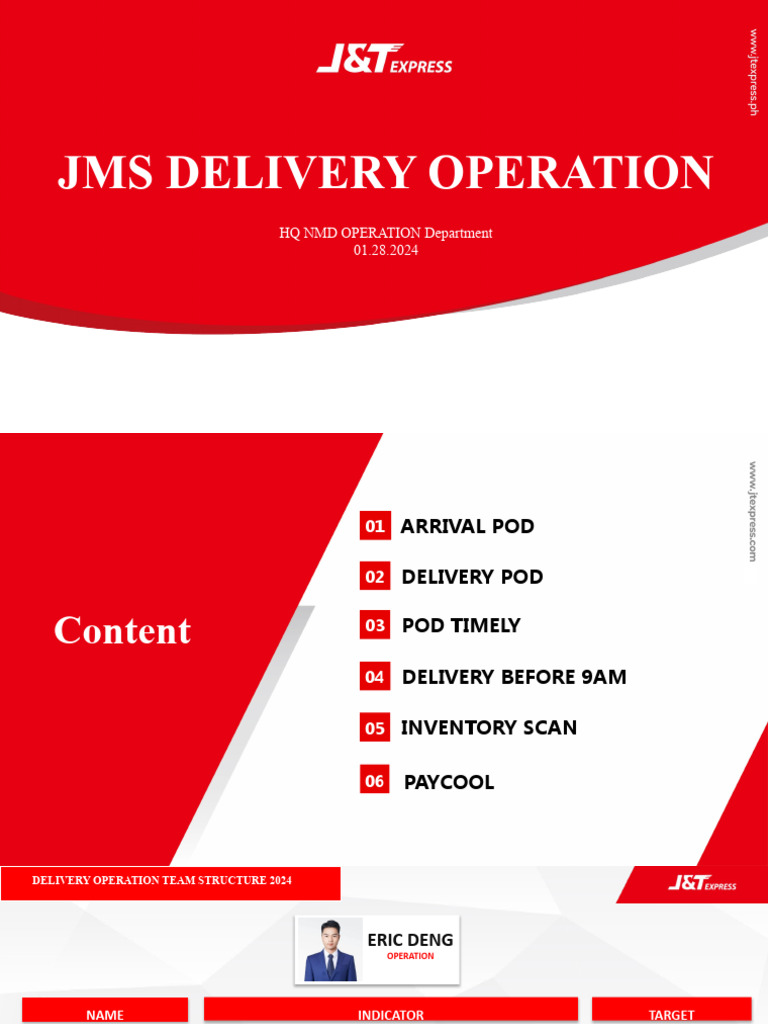 J&T NMD Delivery Operation Overview | PDF | Business Process | Supply ...
