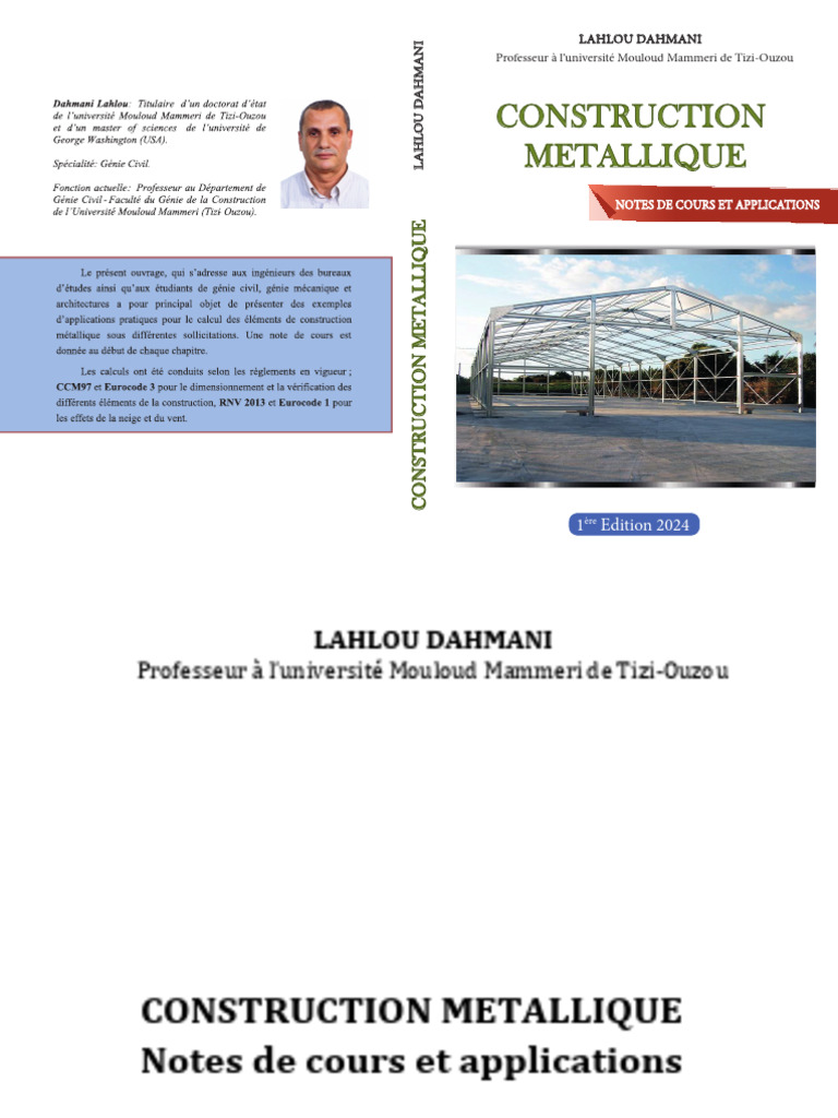 Cours de Construction Métallique 2024 | PDF | Acier | Élasticité (Physique)