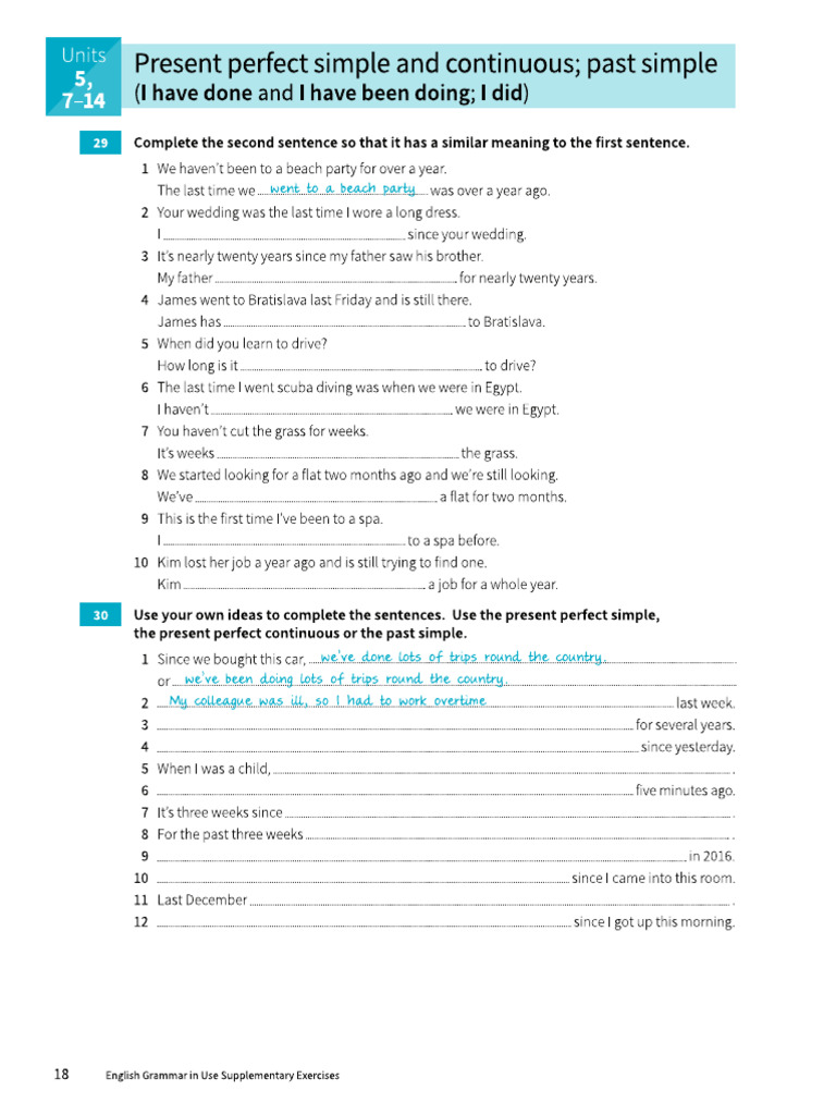 EGIU - Present Perfect & Present & Past Simple | PDF