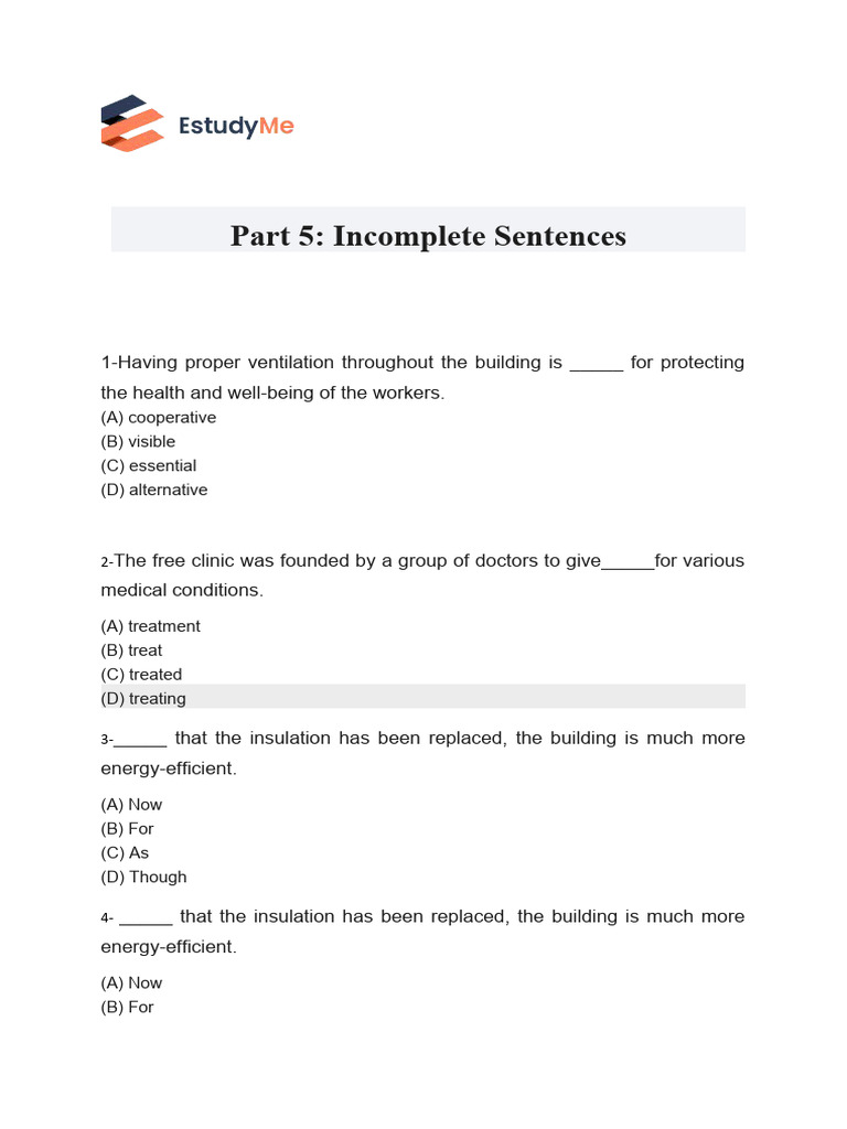 Practice prt5 2 | PDF