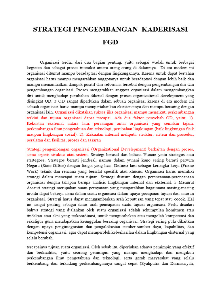 Strategi Kaderisasi Organisasi | PDF | Karier & Perkembangan | Bisnis