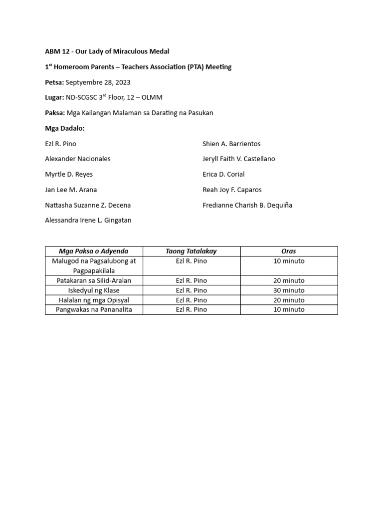 Group 4 Adyenda Memorandum | PDF