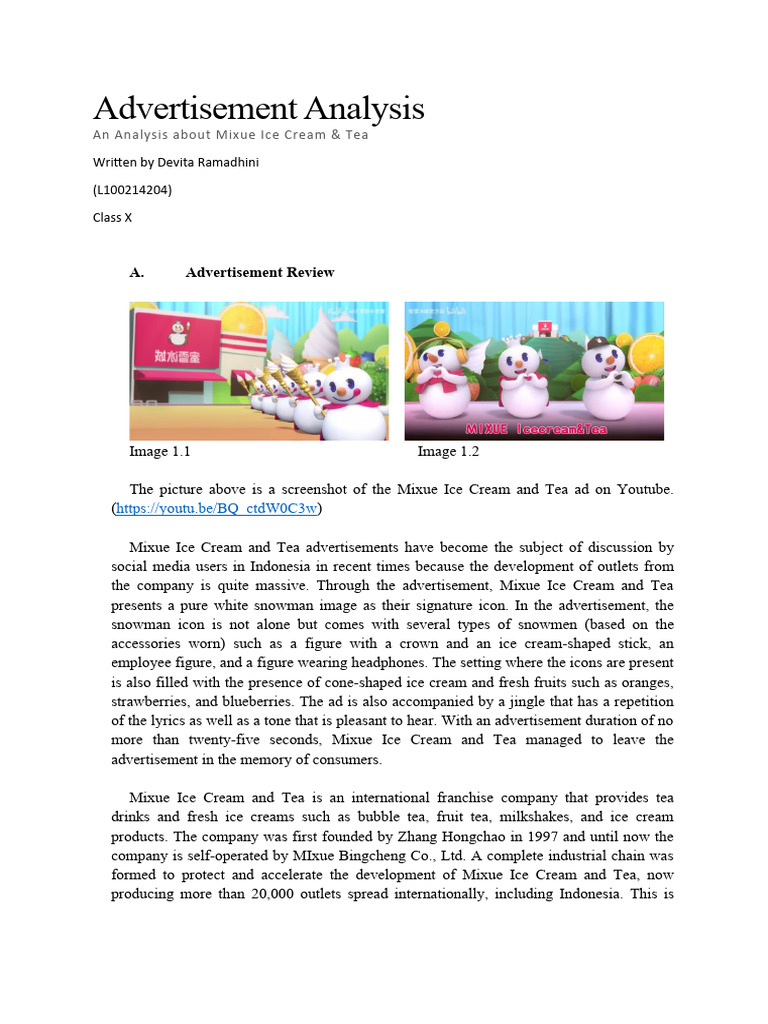 Advertisement Analysis | PDF | Cognition | Cognitive Science