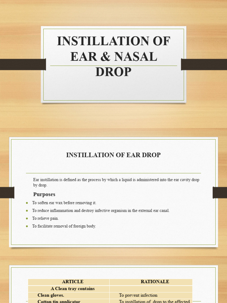 Ear and Nasal Drop Administration Guide | PDF | Ear | Human Nose