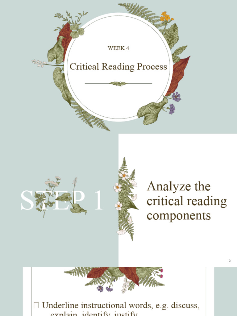 Critical Reading Process - Dan Rainer Duca | PDF | Evaluation | Argument